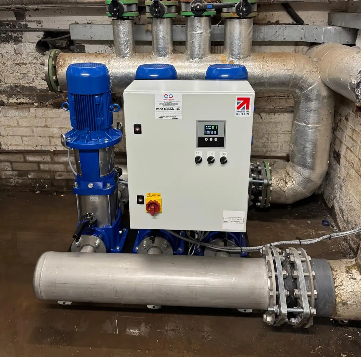 3-pump Stuart Turner MAB Bespoke Booster Set Installation - PressBoost Ltd